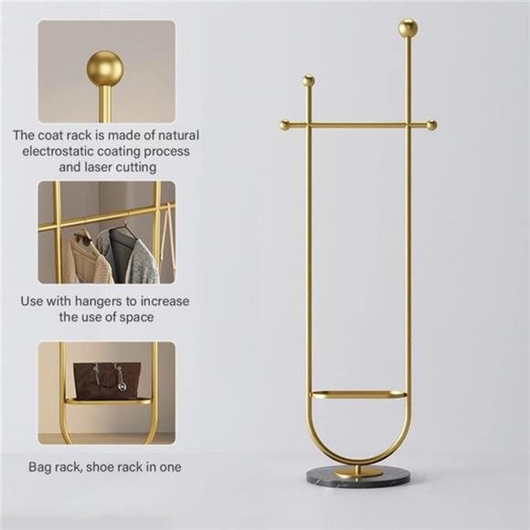 Storage & Organization | Gold Metal Clothing Garment Racks Modern ...